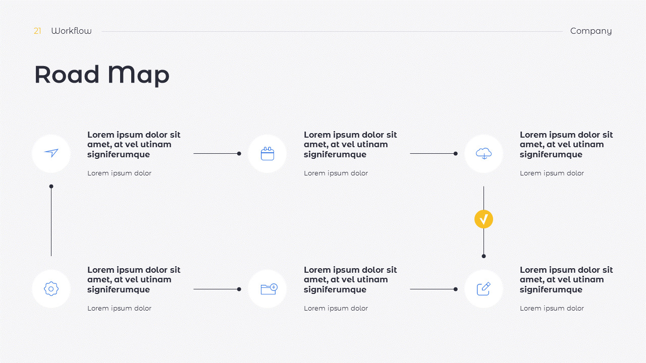 Workflow Simple minimalist google slides design