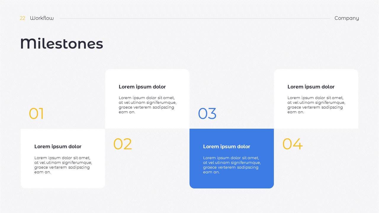 Workflow Simple minimalist google slides design