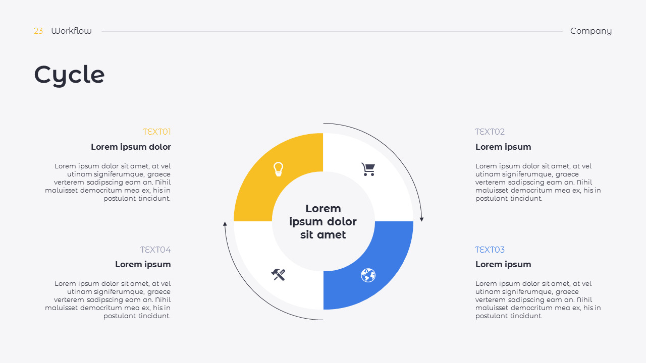 Workflow Simple minimalist google slides design