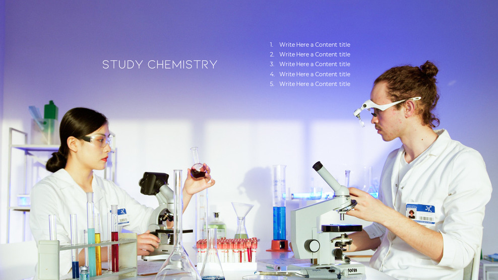 Study Chemistry powerpoint template design|Business