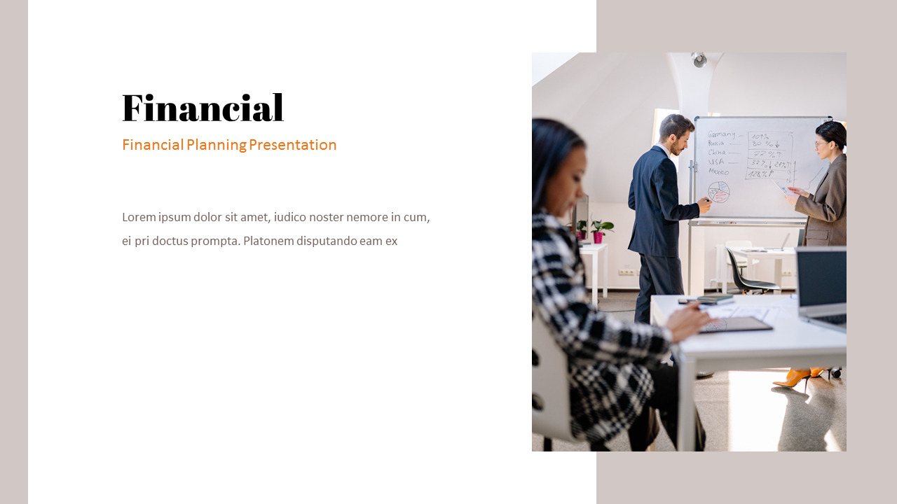 Financial Planning startup investor presentation ppt