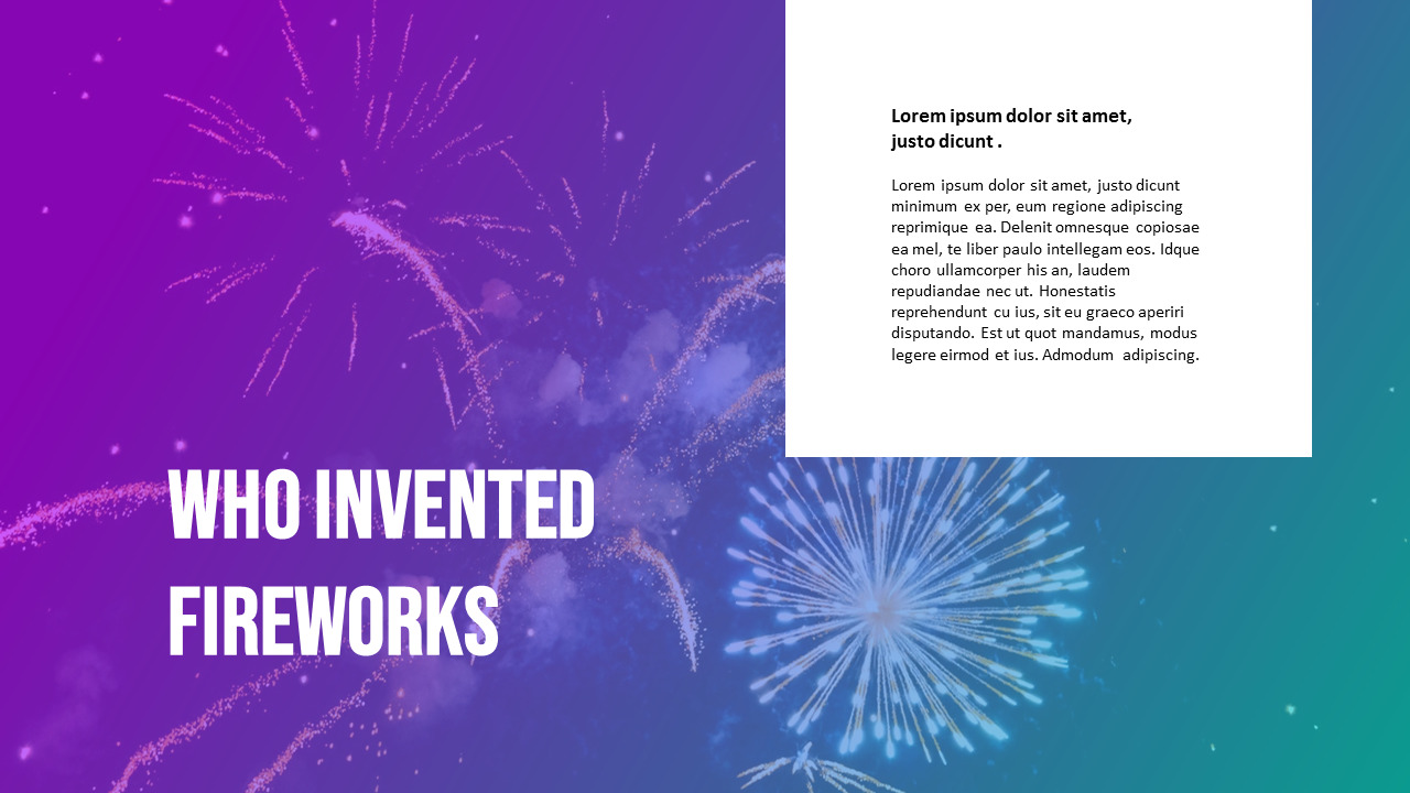 Fireworks Festival Slide Presentation|Lifestyle|PPT Templates