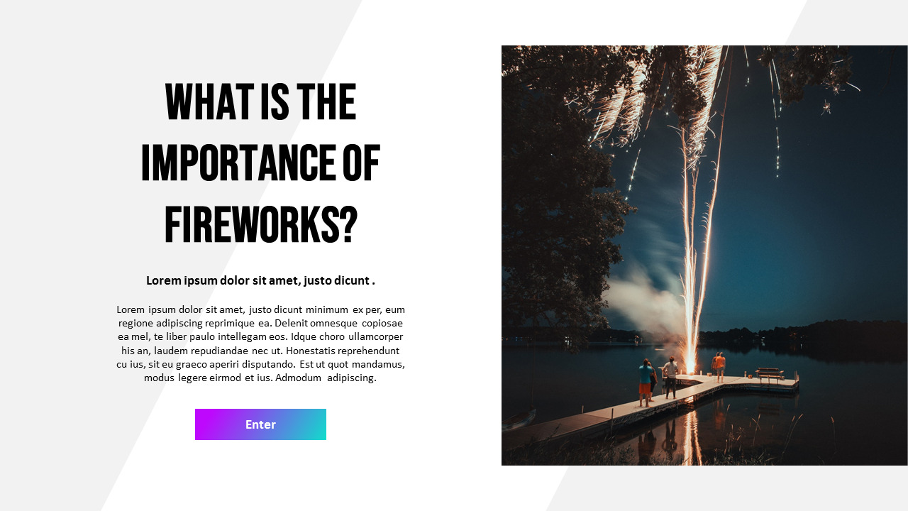 Fireworks Festival Slide Presentation|Lifestyle|PPT Templates