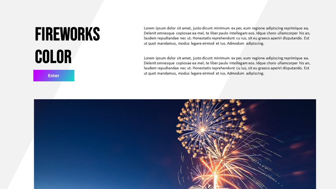 Fireworks Festival Slide Presentation|Lifestyle|PPT Templates