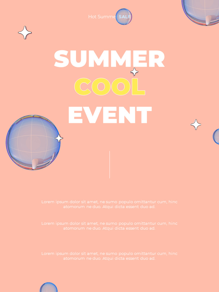 Summer Cool Event ppt presentation slides