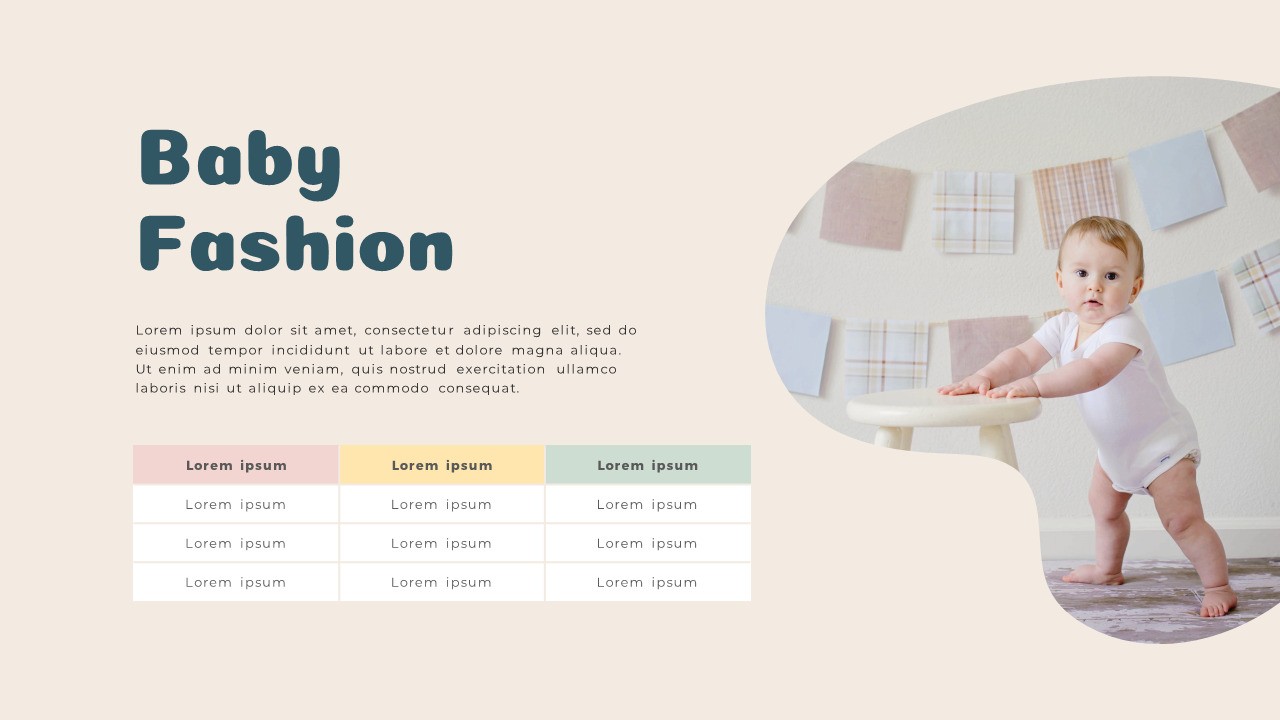 Baby Clothes Easy PPT Template