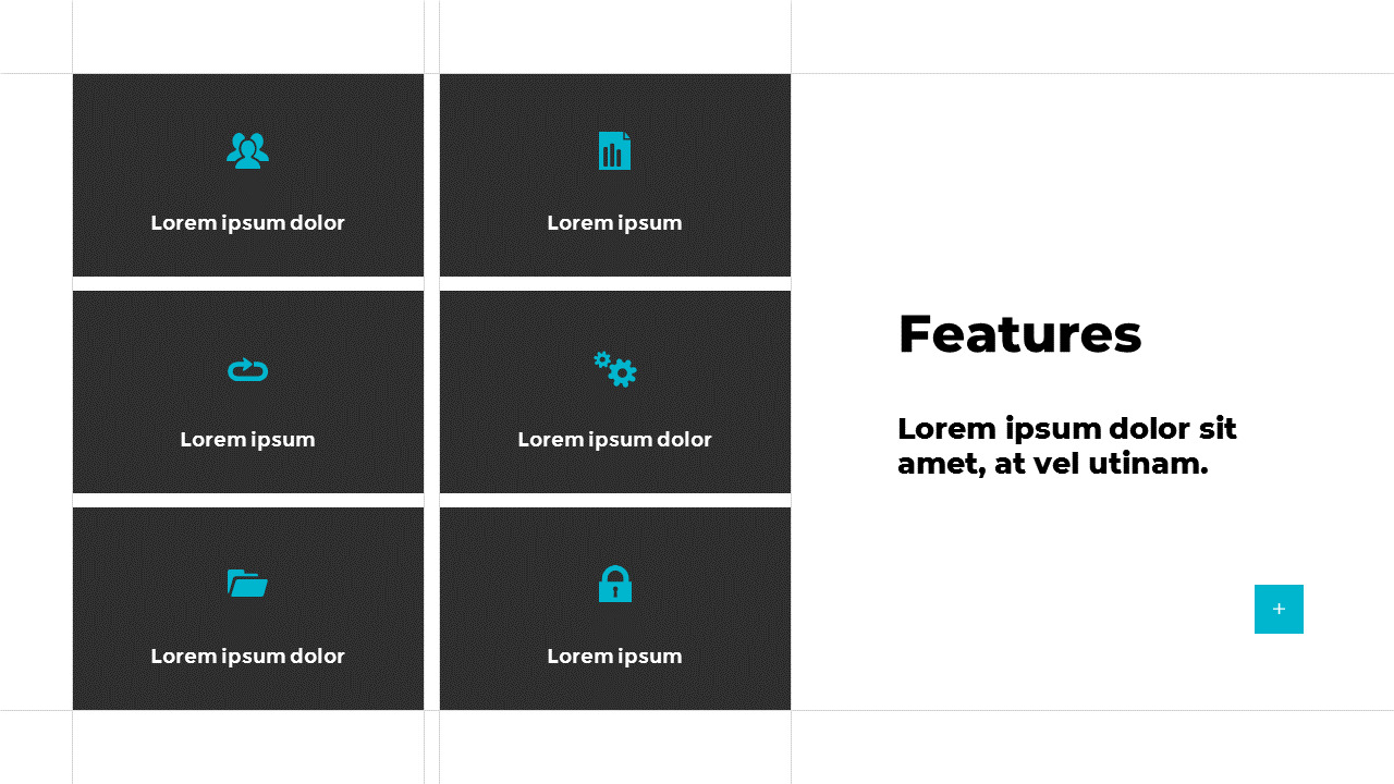 Grid Layout Business Business plan PPT