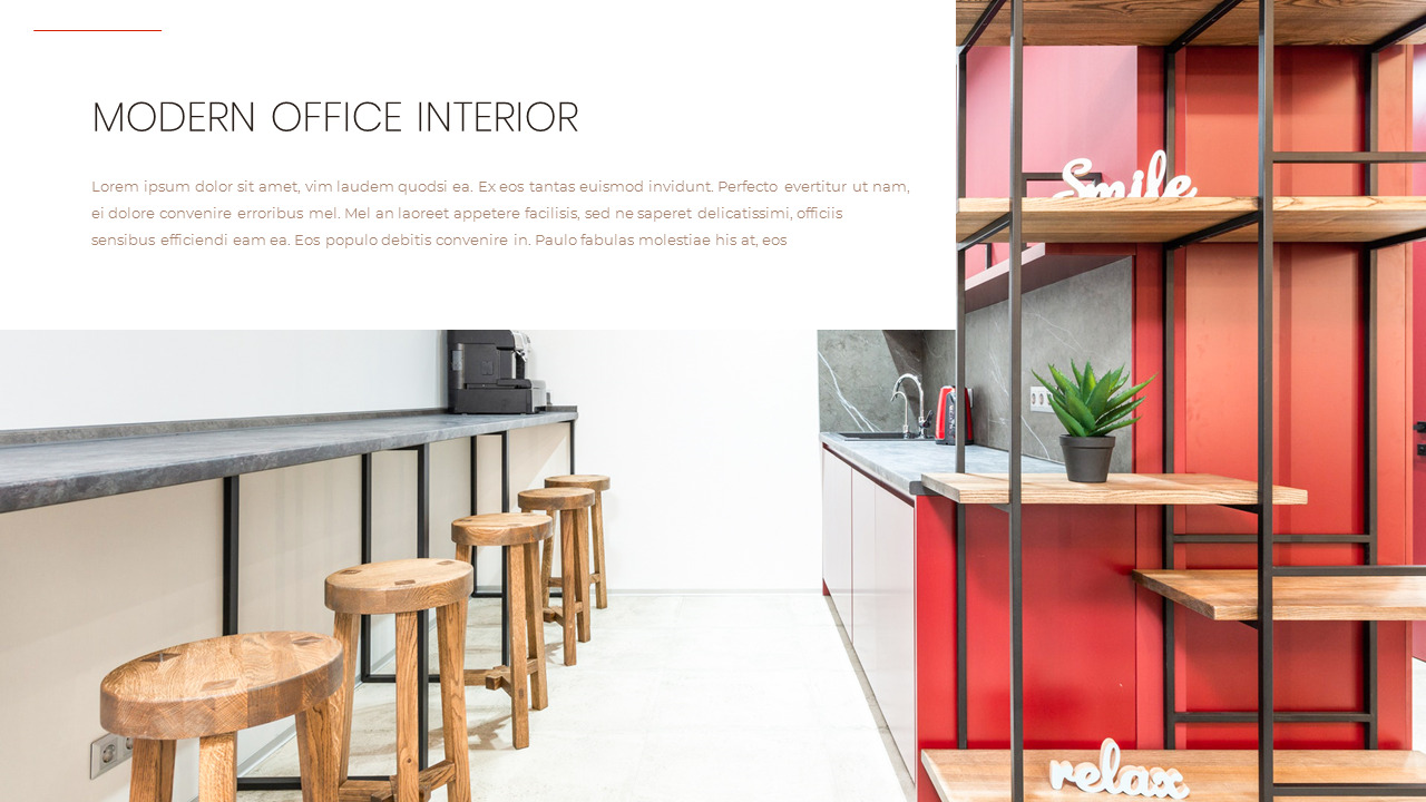 Office Interior Design PowerPoint to Google Slides|Lifestyle