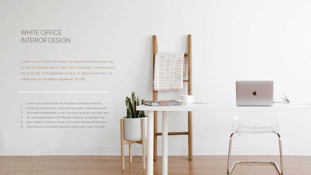 Office Interior Design PowerPoint to Google Slides|Lifestyle