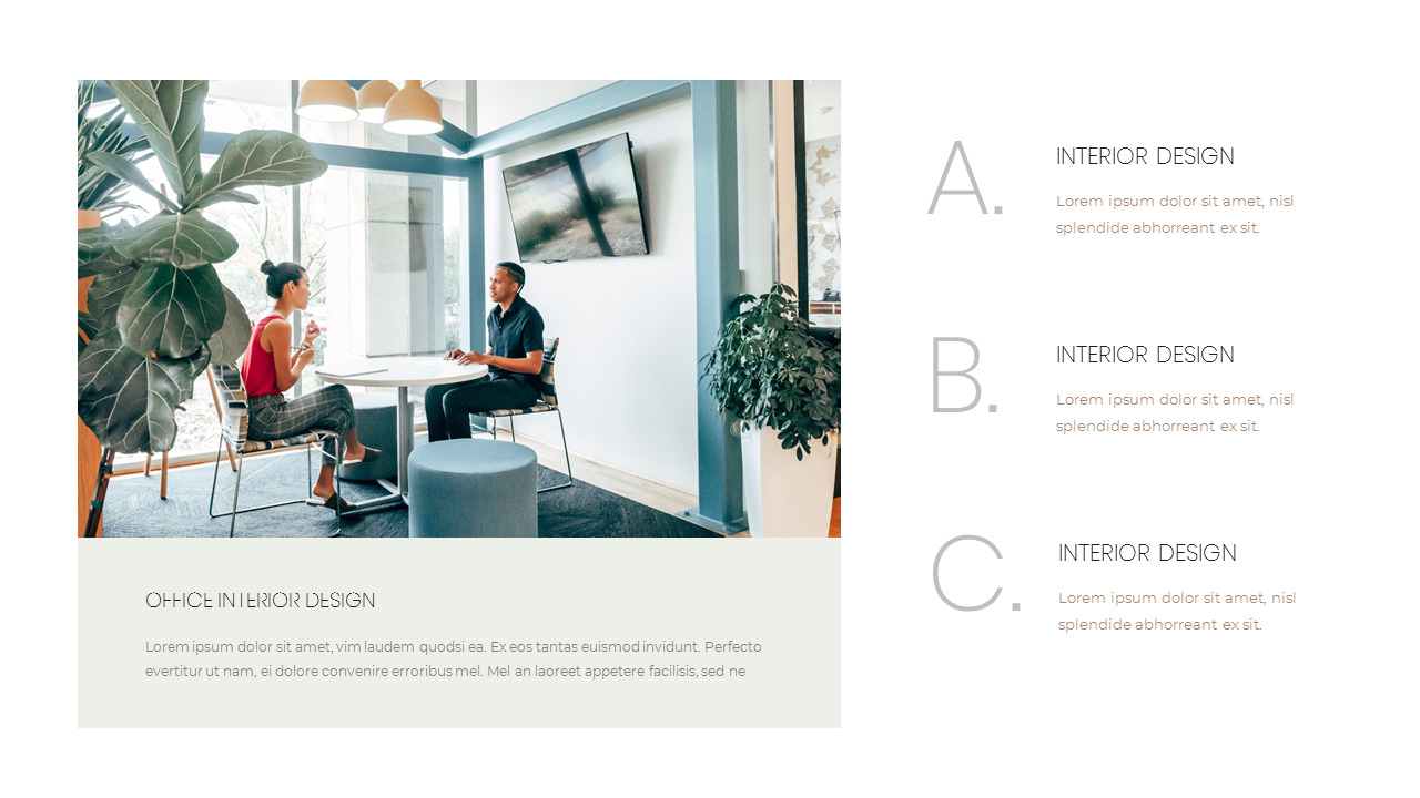 Office Interior Design PowerPoint to Google Slides|Lifestyle