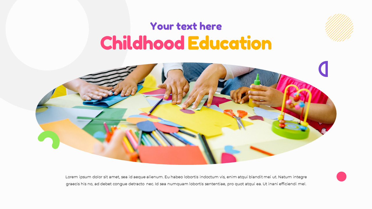 Kindergarten presentation template design