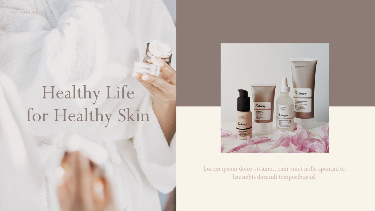Skincare Shop professional powerpoint presentation
