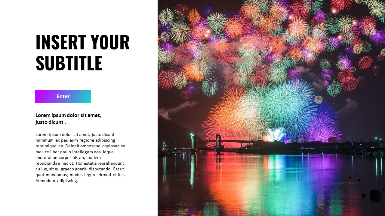 Fireworks Festival slide template|Lifestyle|Google