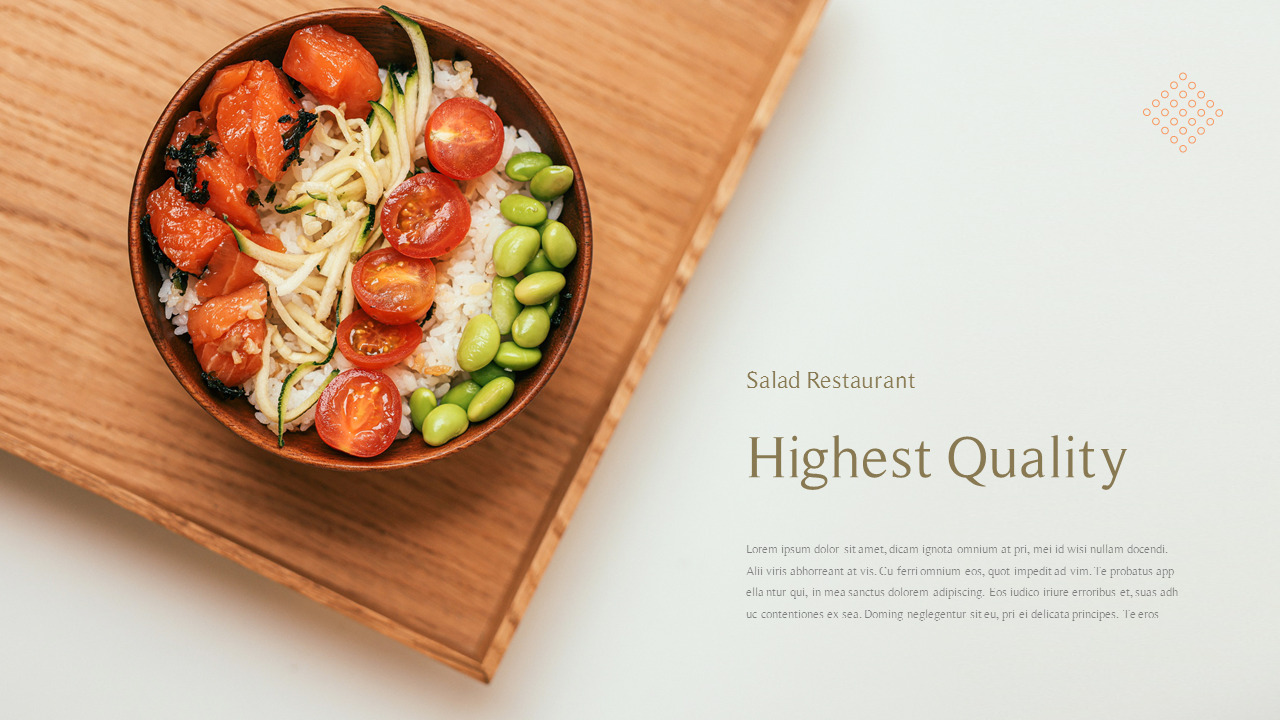 Salad Restaurant Best PowerPoint Templates|Lifestyle