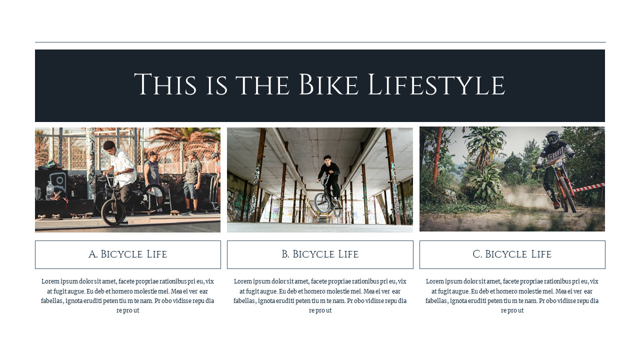 Bicycle Life good google slides template|Lifestyle