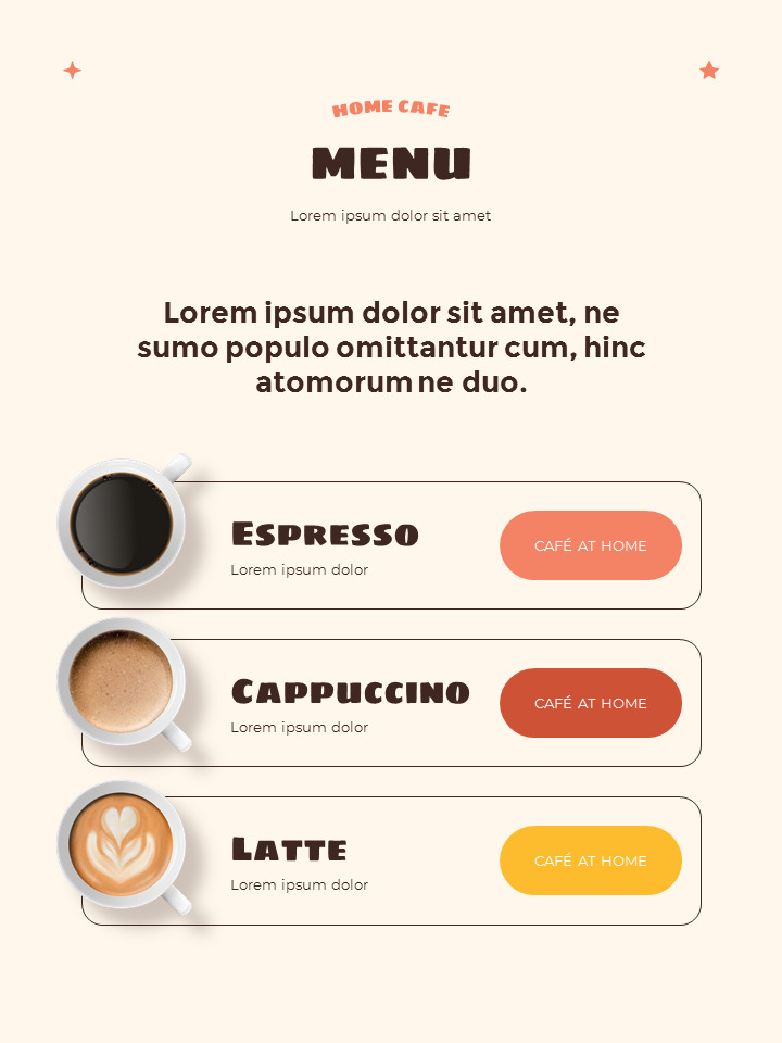Café at Home Coffee Theme slideshare ppt