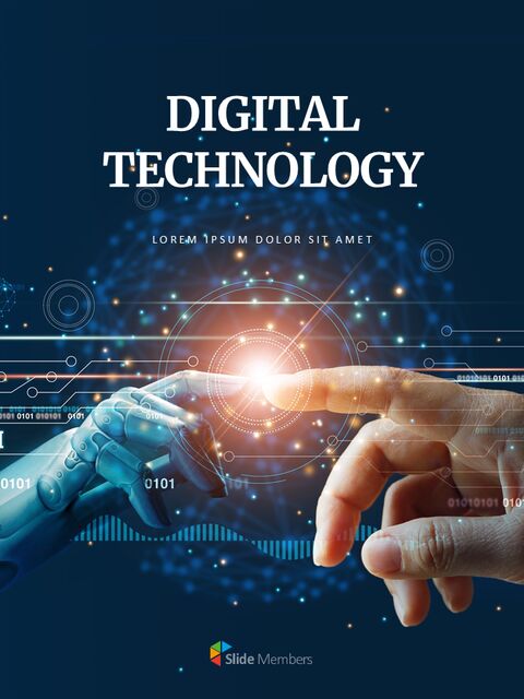 Digital Technology good google slides template