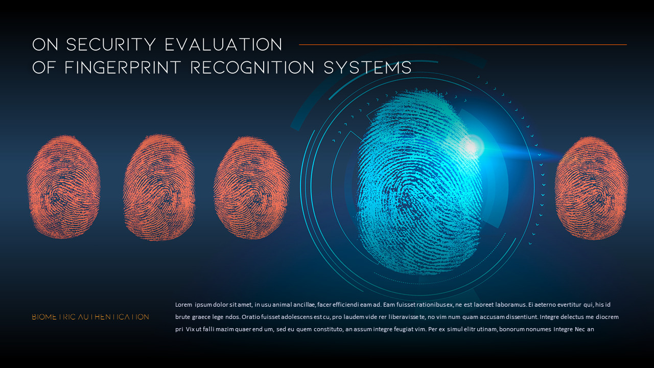 Biometric Authentication PowerPoint Templates for Presentation