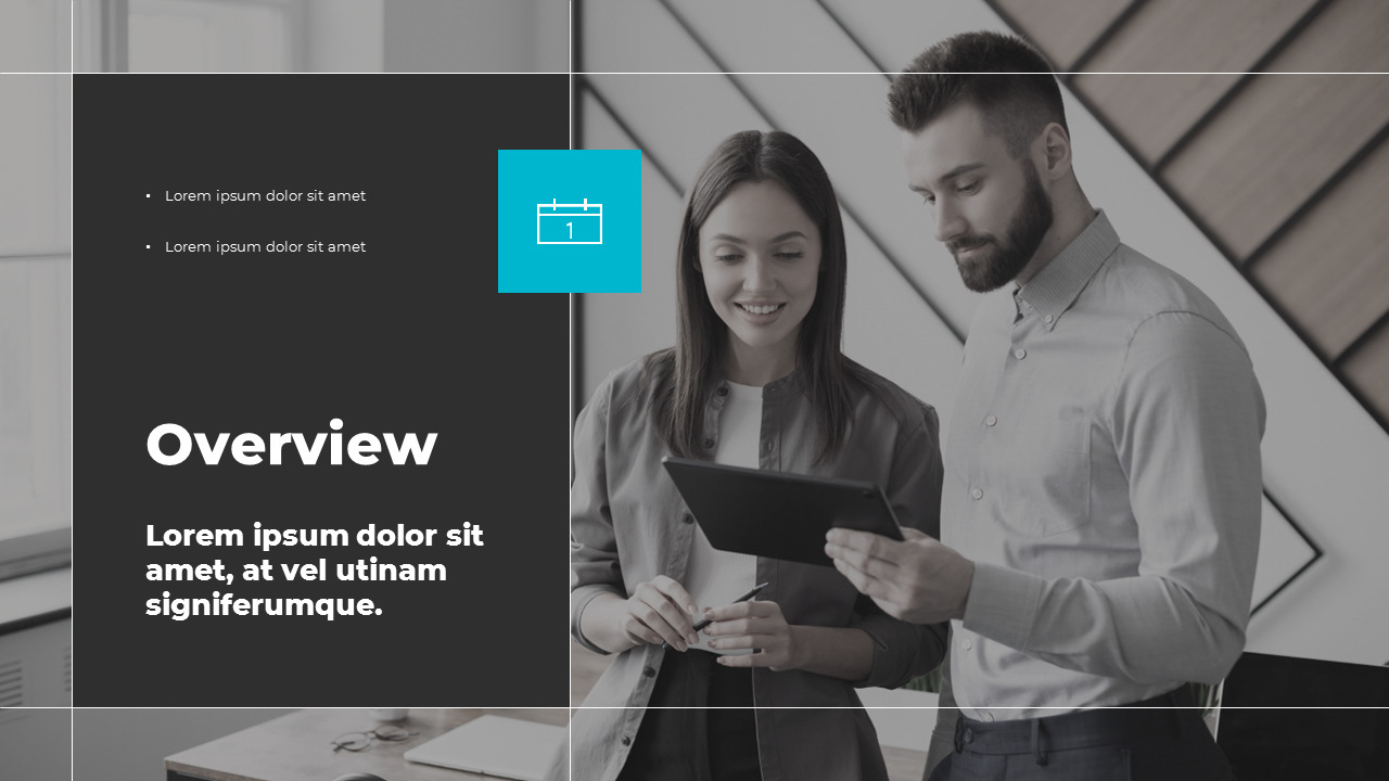 Grid Layout Business google google slides template