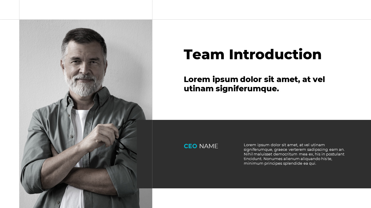 Grid Layout Business google google slides template