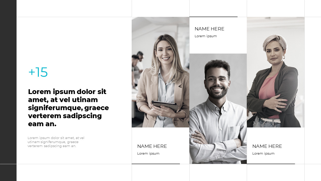 Grid Layout Business google google slides template