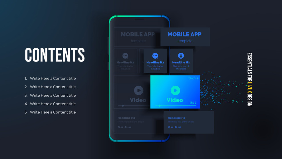 Essentials for UI/UX Design PowerPoint Presentation Design