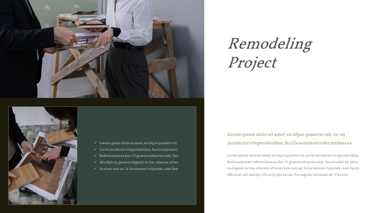 Home Remodeling template ppt|Construction