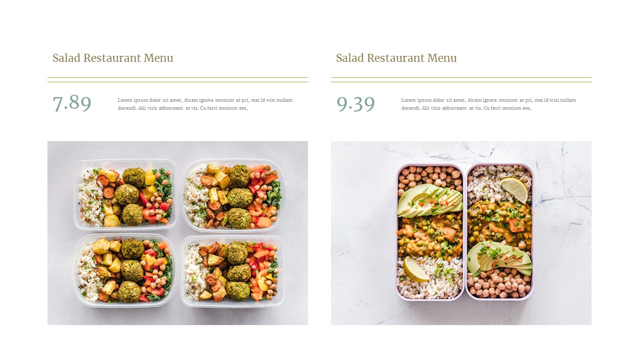Salad Restaurant Google Slides Interactive|Lifestyle