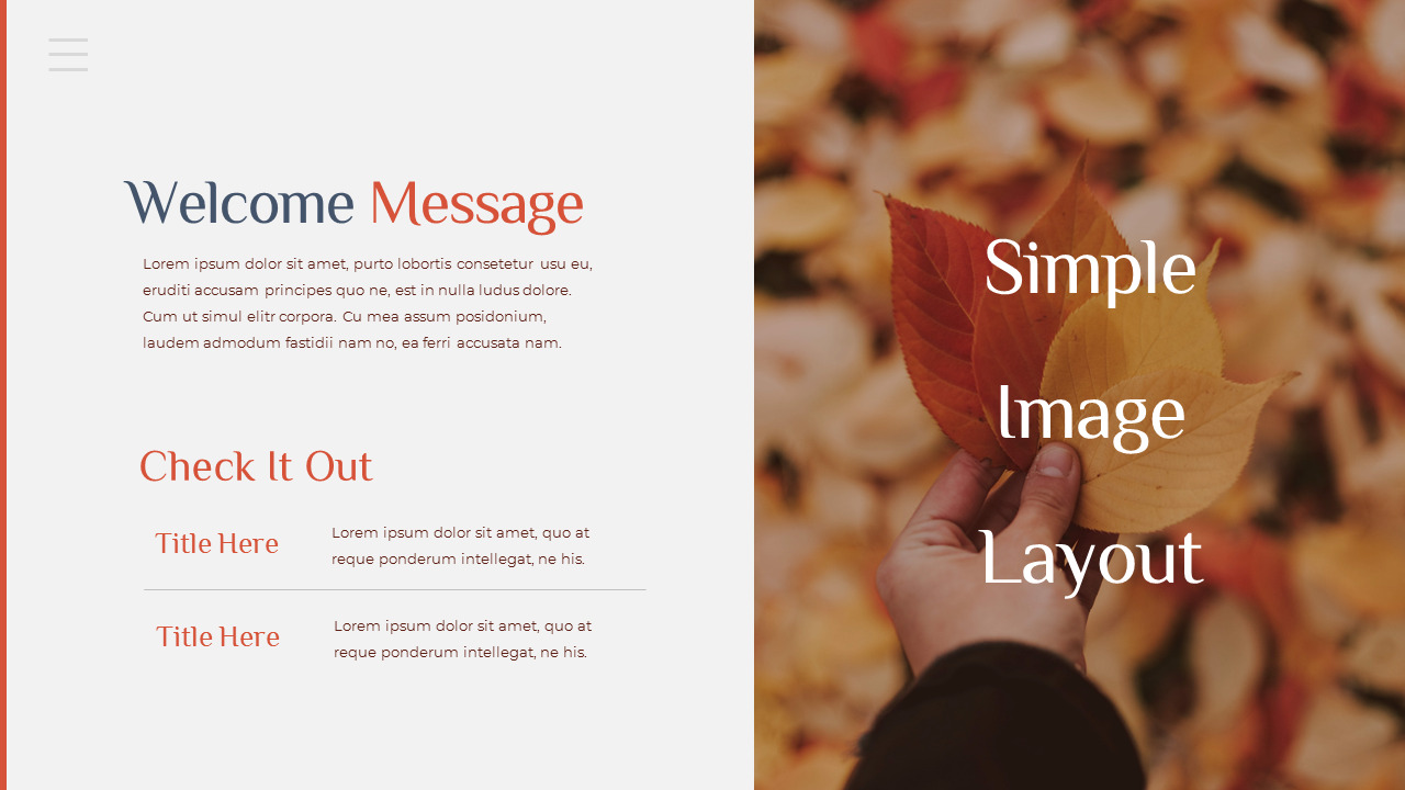 Autumn Landscape Slides PowerPoint Template – Golden Maple Deck
