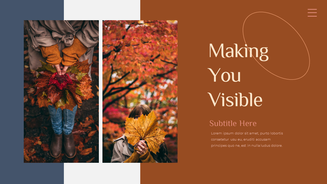 Autumn Landscape Slides PowerPoint Template – Golden Maple Deck