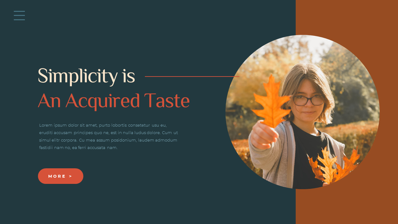 Autumn Landscape Slides PowerPoint Template – Golden Maple Deck