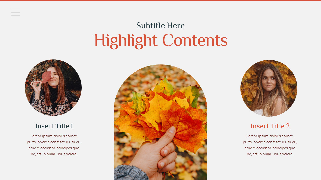 Autumn Landscape Slides PowerPoint Template – Golden Maple Deck