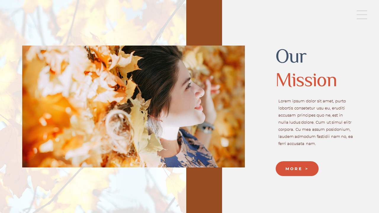 Autumn Landscape Slides PowerPoint Template – Golden Maple Deck