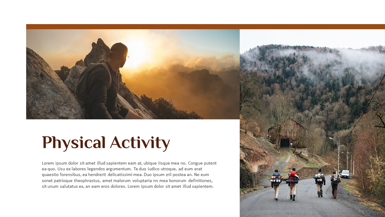 Best Time for Hiking template ppt|Lifestyle