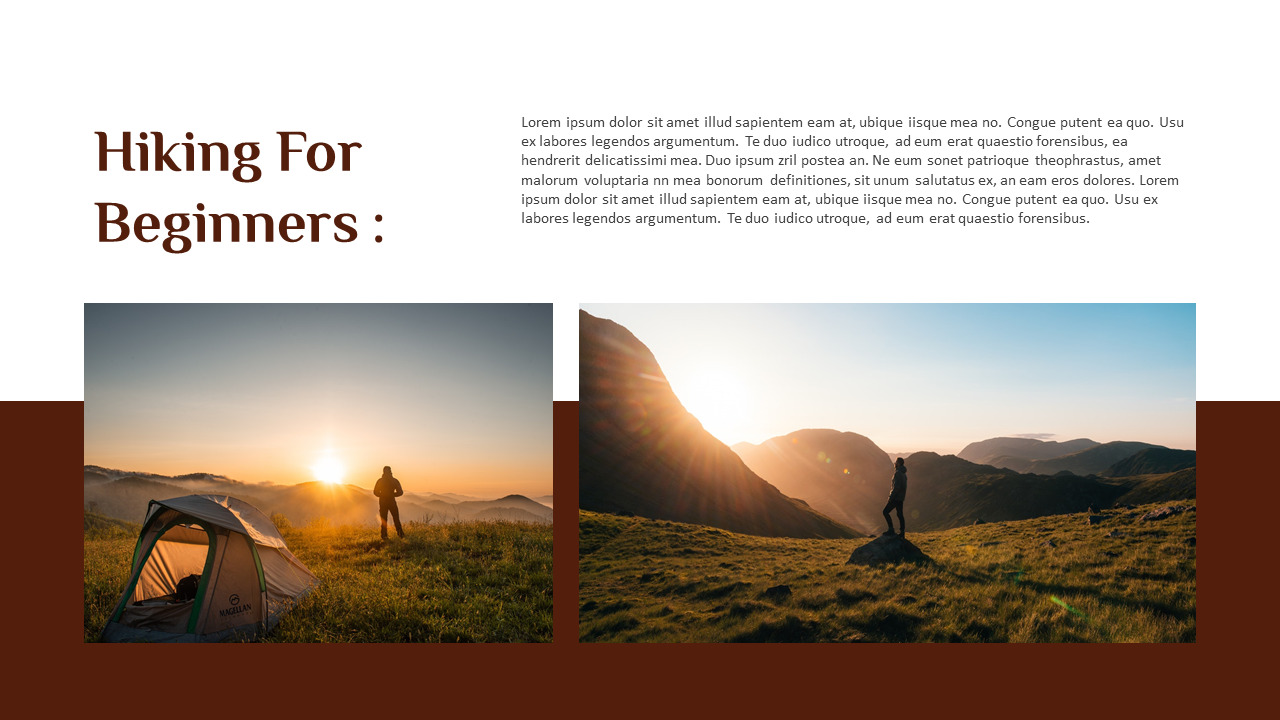 Best Time for Hiking template ppt|Lifestyle