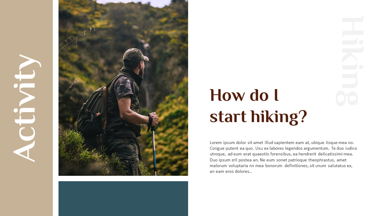 Best Time for Hiking template ppt|Lifestyle