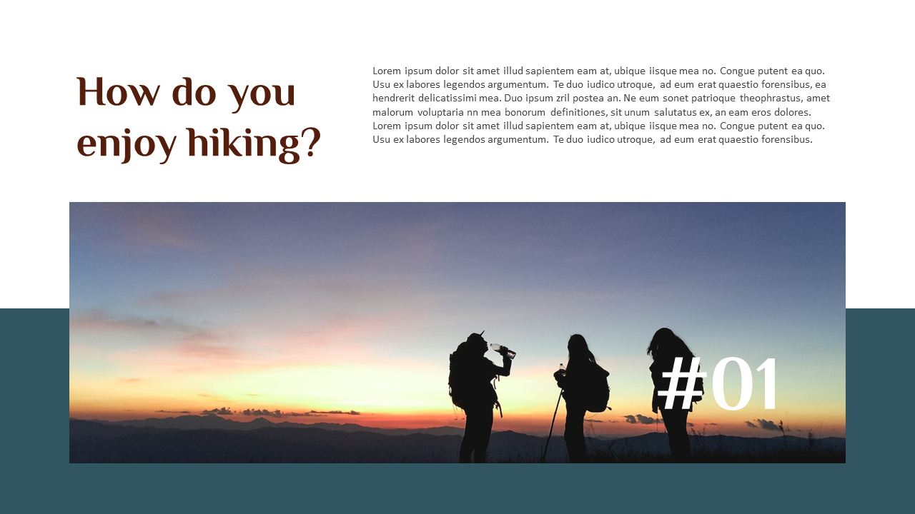 Best Time for Hiking template ppt|Lifestyle