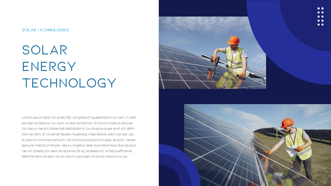 Free ppt template free download - Solar Technologies|Slides