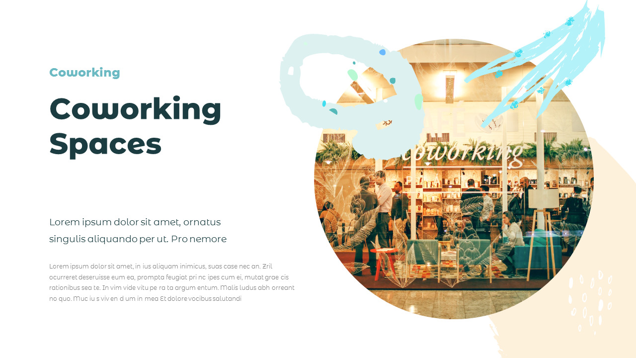 Coworking Google Slides Template Diagrams Design