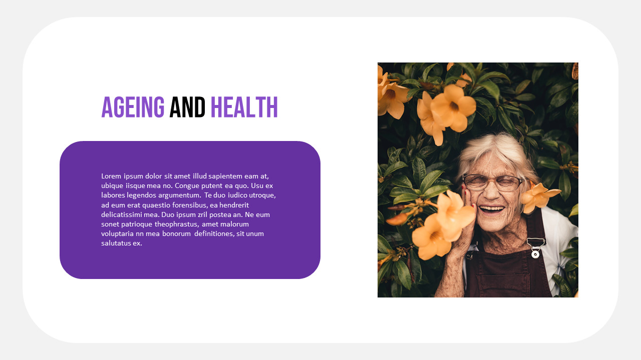 Old Age minimalist powerpoint template|Lifestyle