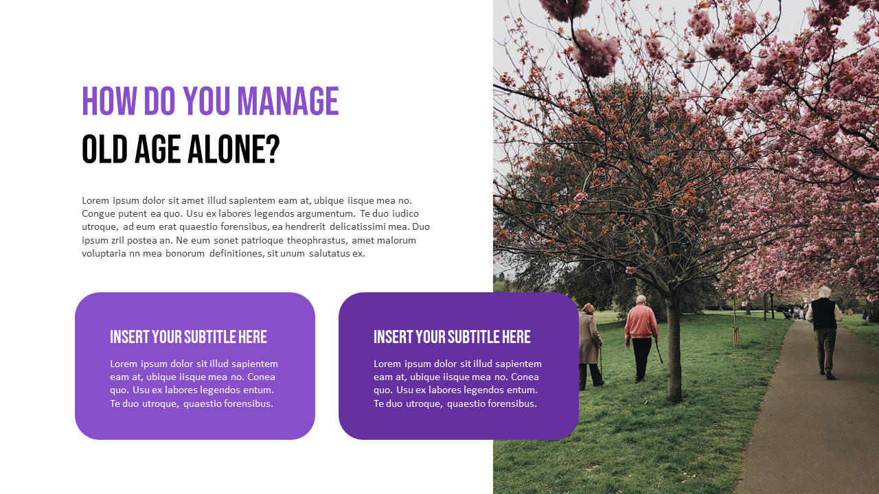 Old Age minimalist powerpoint template|Lifestyle