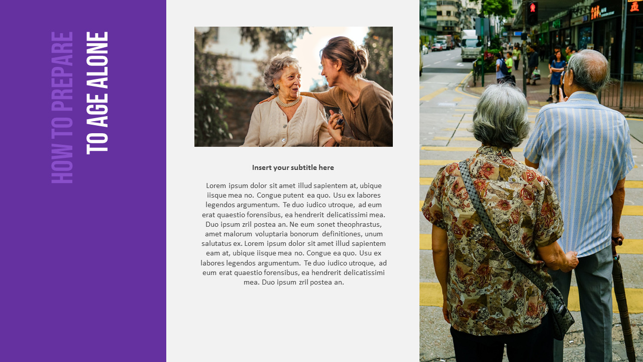 Old Age minimalist powerpoint template|Lifestyle