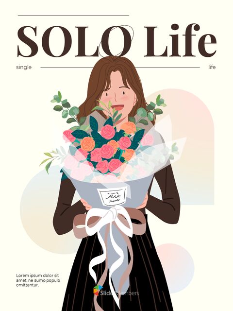 Beautiful Solo Life presentation slides ppt