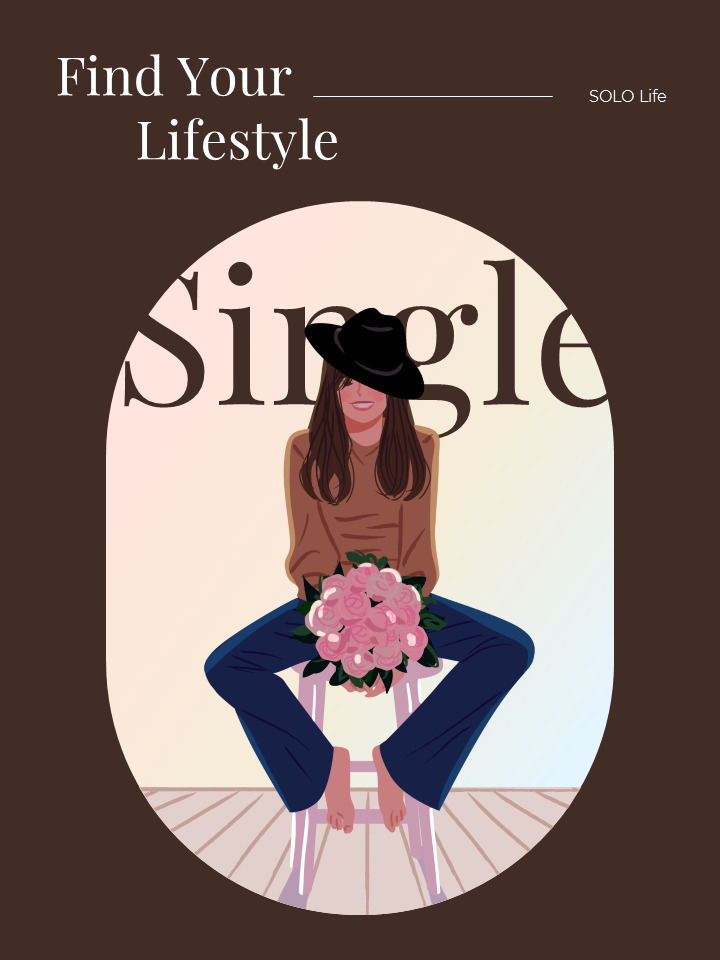 Beautiful Solo Life presentation slides ppt