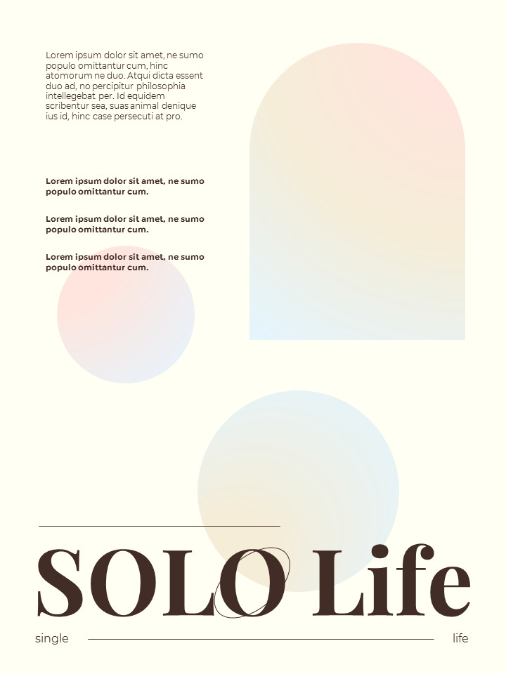 Beautiful Solo Life presentation slides ppt