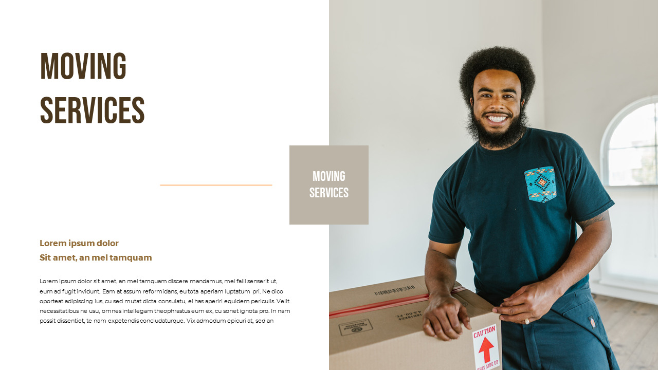 Moving Services PPT Templates Design