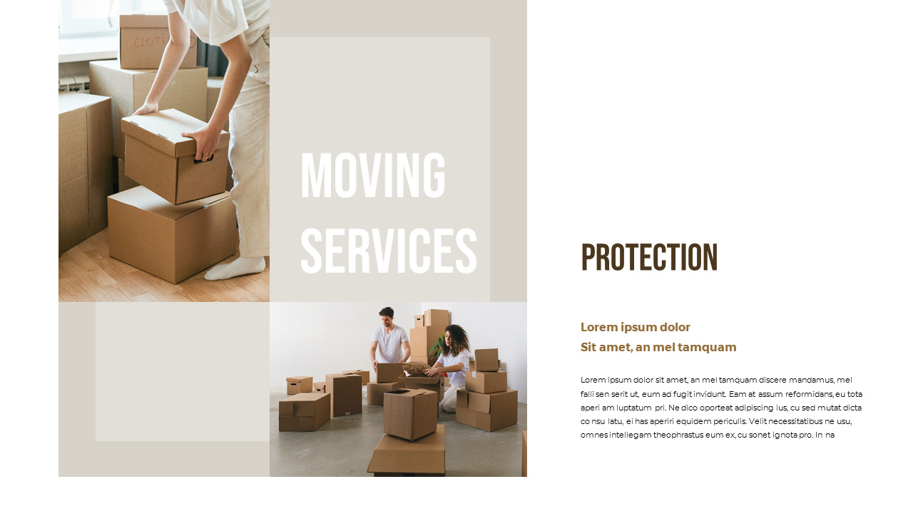 Moving Services PPT Templates Design