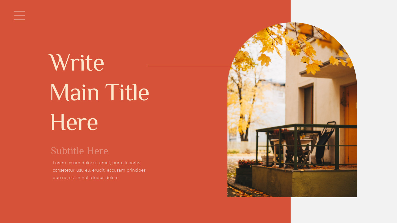 Autumn Scenery google slides slide templates
