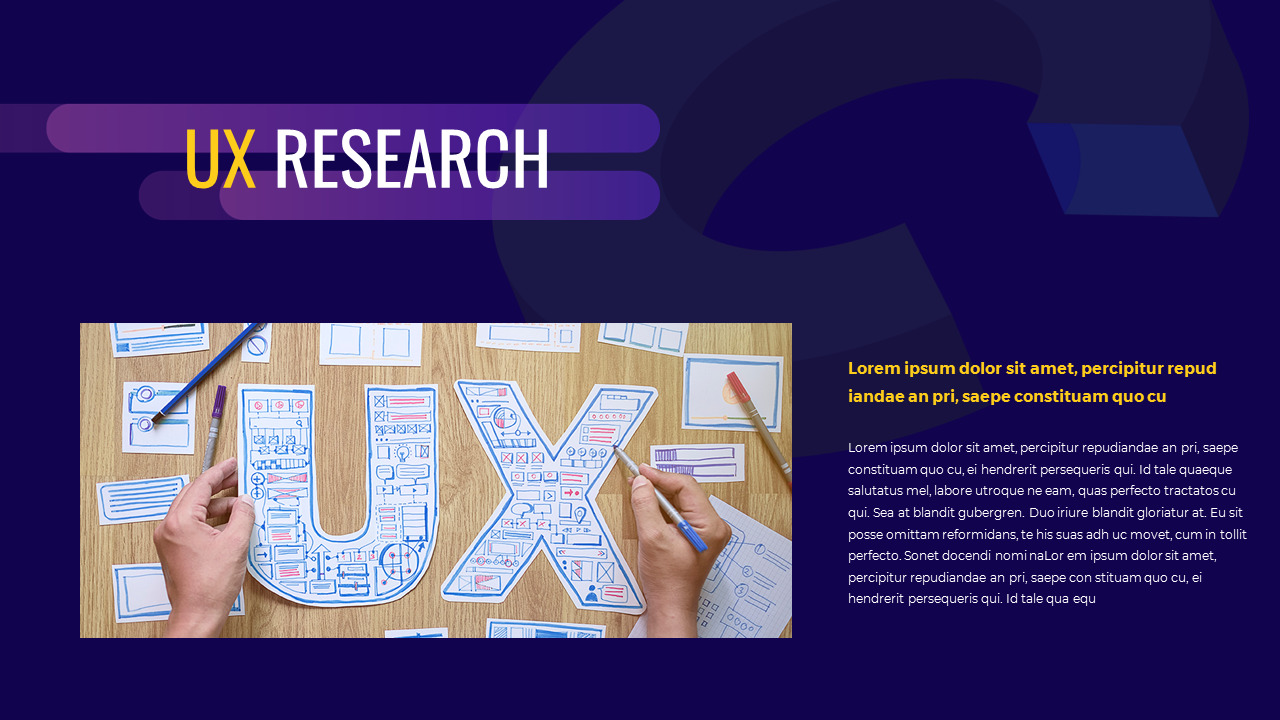 Essentials for UI/UX Design Google Slides Template Diagrams Design