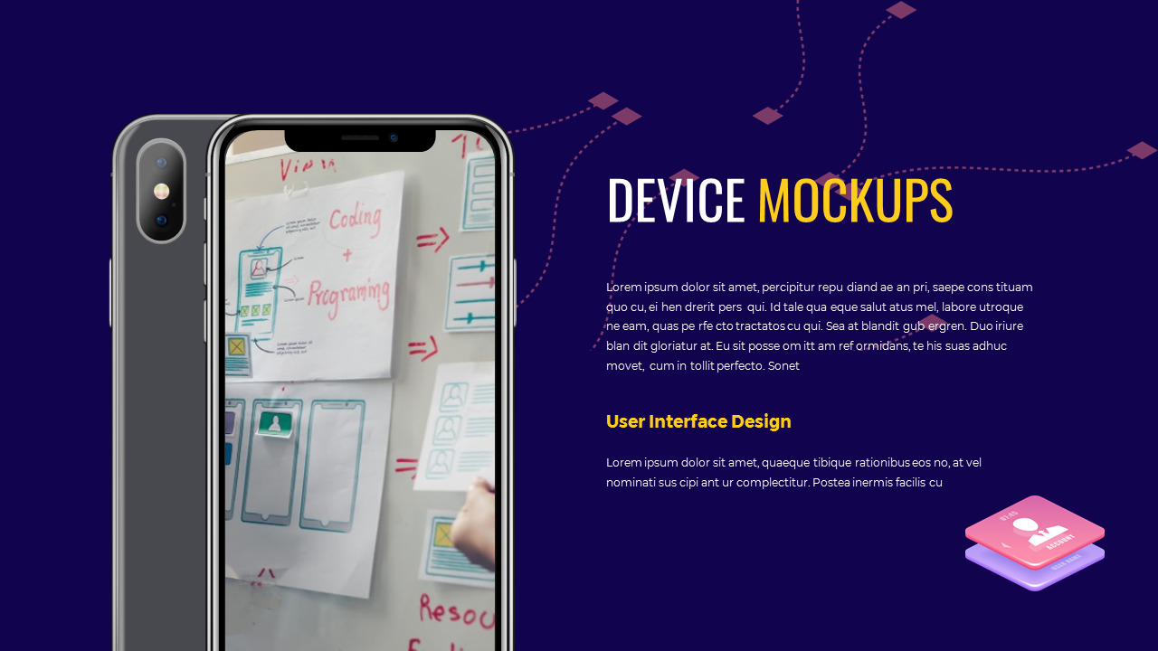Essentials for UI/UX Design Google Slides Template Diagrams Design